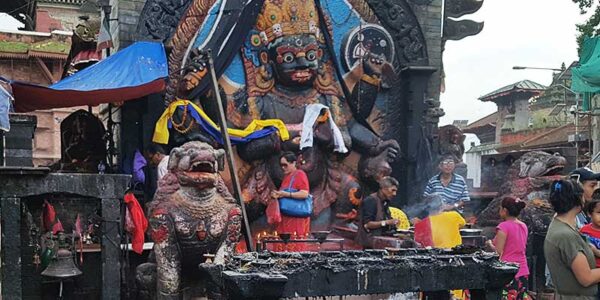 Kathmandu, Nepal. Thamel, Durbar Square e templi